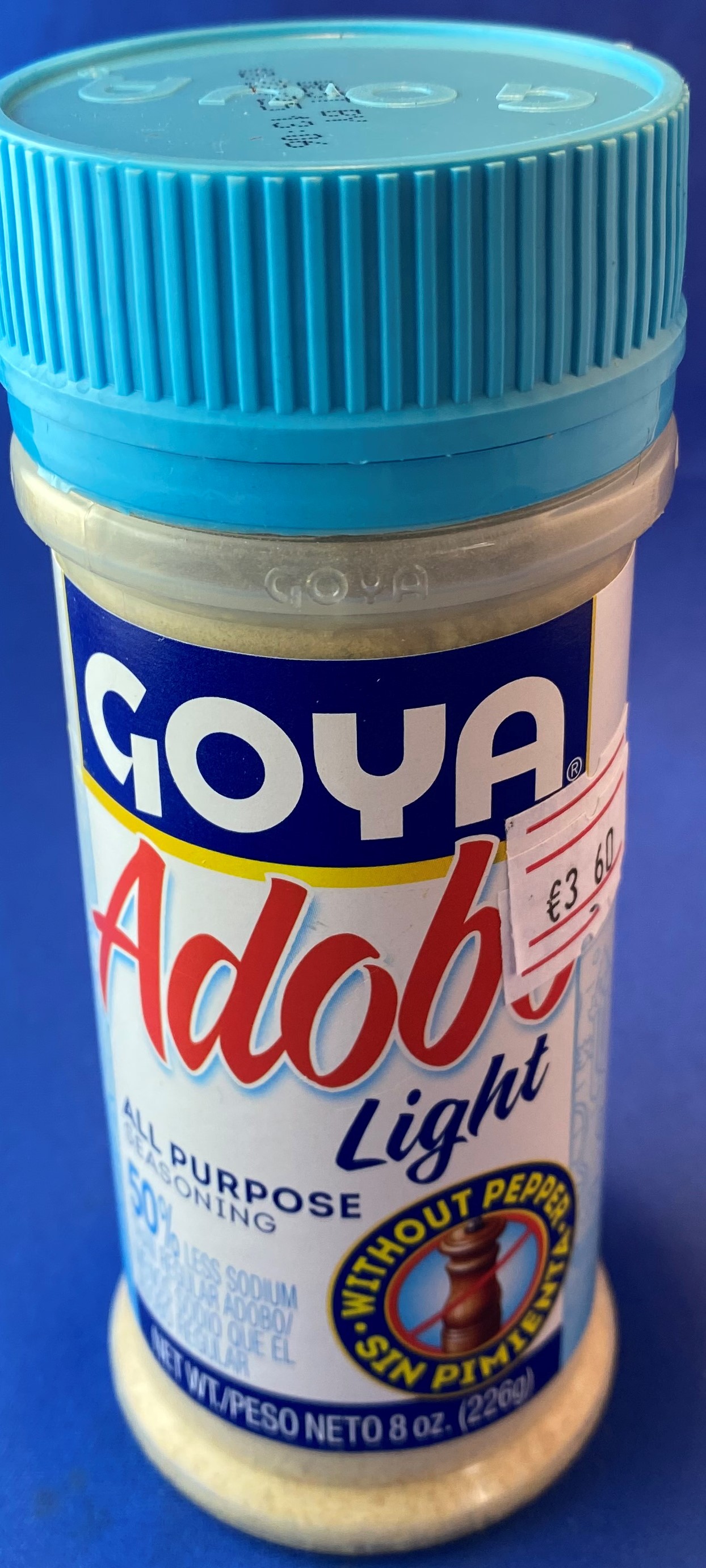 GOYA ADOBO LIGHT SIN PIMIENTA 226 G - Variedades Latinas.com