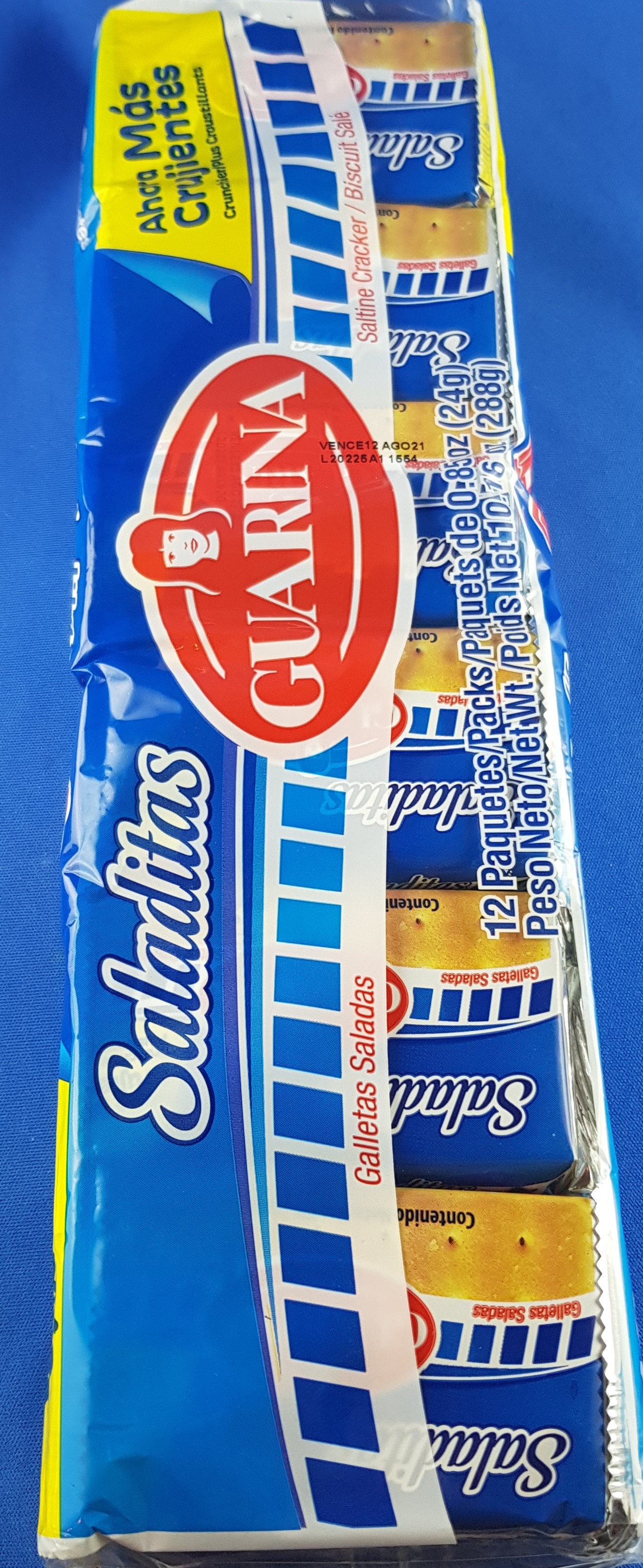 Galletas Guarina Saladitas, 288gr - Variedades Latinas